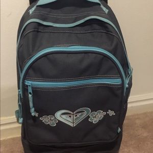 Roxy | Bags | Darling Roxy Turquoise Gray Back Pack Suitcase | Poshmark